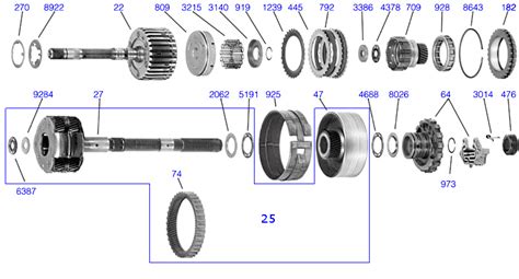 Схема АКПП 3l30 Th180 Th180c Gear Train — полная техническая схема