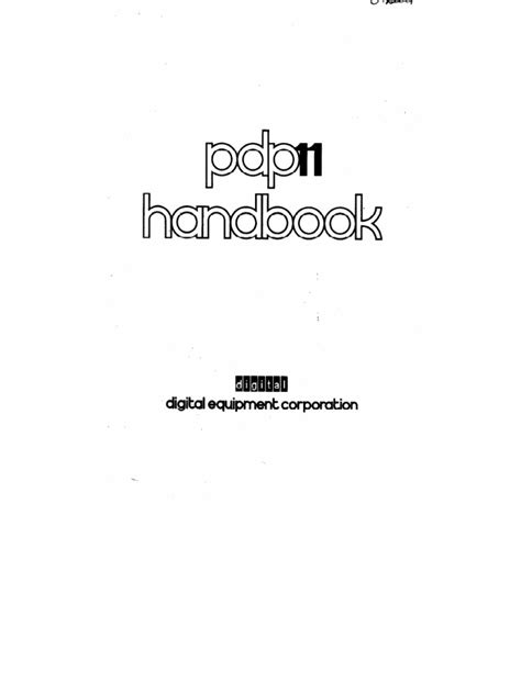 Pdp 11 Handbook 1969 Pdf Computer Data Storage Subroutine