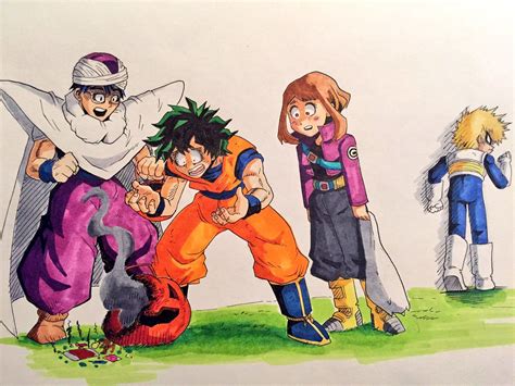 My Hero Academia And Dbz Crossover I Discovered This Photo On Twitter By Username Philvzq I
