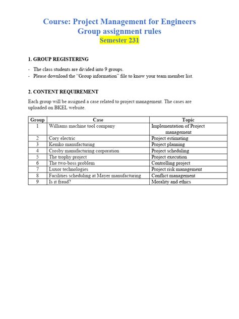 231 Pme Group Assignment Rules Pdf