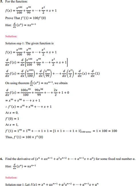Ncert Solutions For Class 11 Maths Chapter 13 Limits And Derivatives Ex