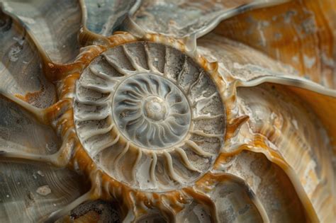 A Close Up Of A Nautilus Shell Premium Ai Generated Image