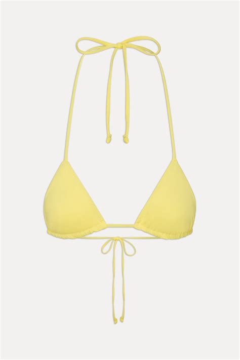 Nick Skimpy Triangle Bikini Top Yellow Iris