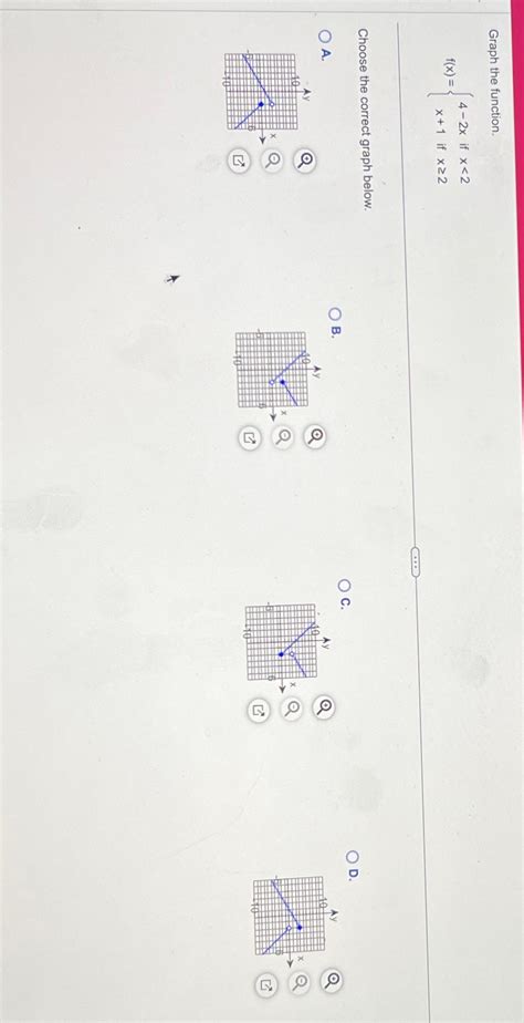 solved graph the function f x {4 2x if x