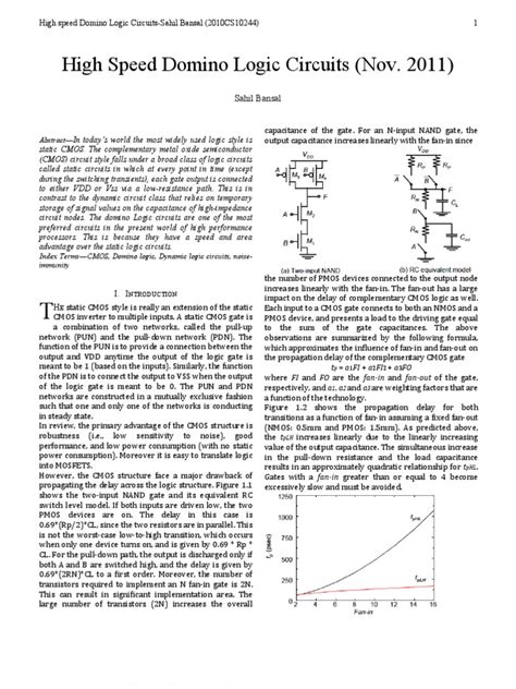domino logic circuits pdf cmos logic gate