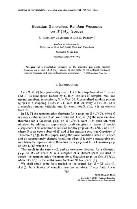 pdf gaussian generalized random processes on k{mp} spaces dokumen tips