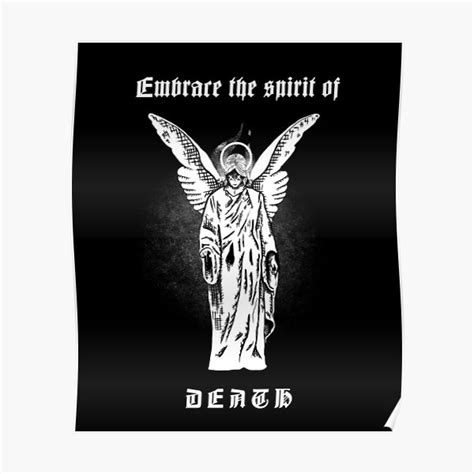 Embrace The Spirit Of Death Satanic Blackmetal Art Poster For Sale By Oktobernatt Redbubble