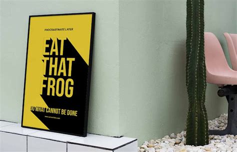 Eat That Frog Motivational Poster 24x36 Inches And Smaller Printable