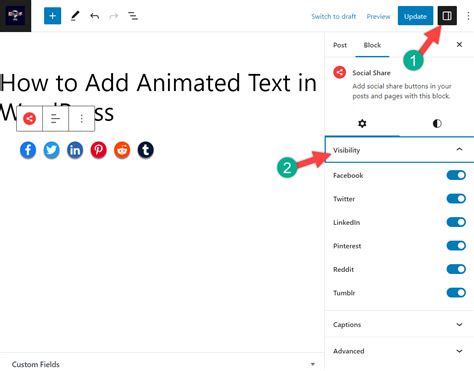 how to add a linkedin share button in wordpress