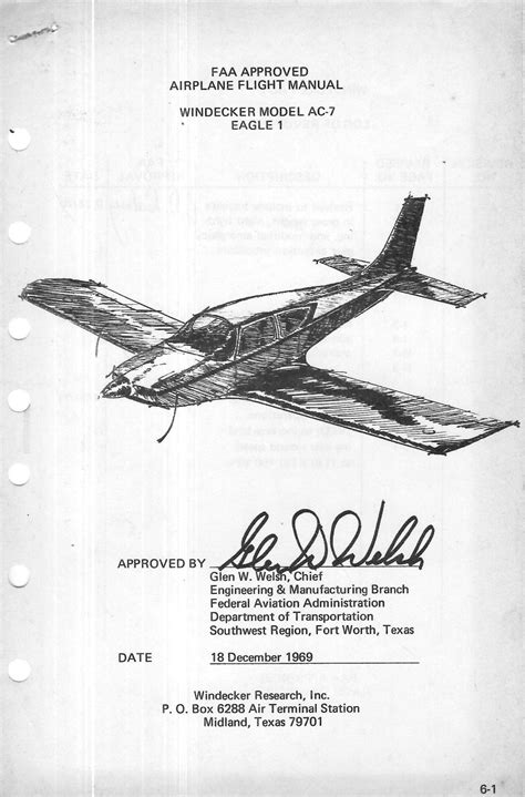 Windecker Ac 7 Eagle Flight Manuals