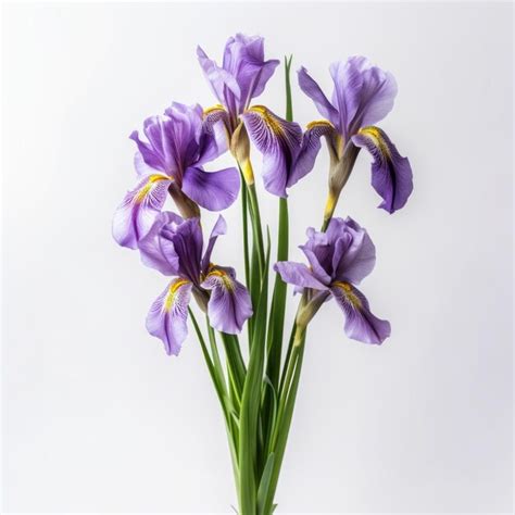 Premium Ai Image Realistic Iris Commercial Photography On White Table In High Det