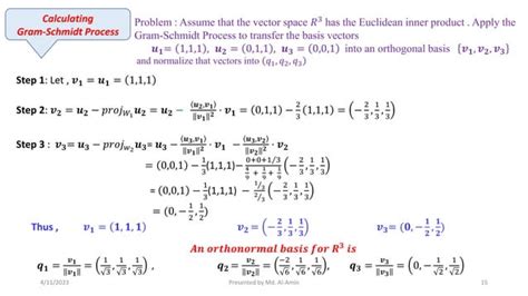 Gram Schmidt Process Linear Algberapptx