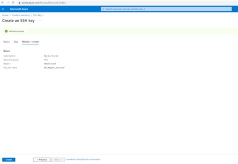 azure create a new linux vm and connect to using ssh