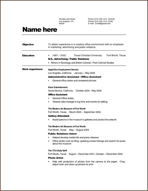 Resume Templates Australia