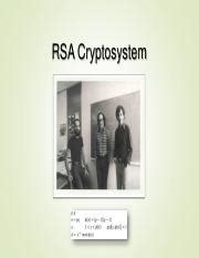 Understanding The RSA Cryptosystem Implementation Large Course Hero