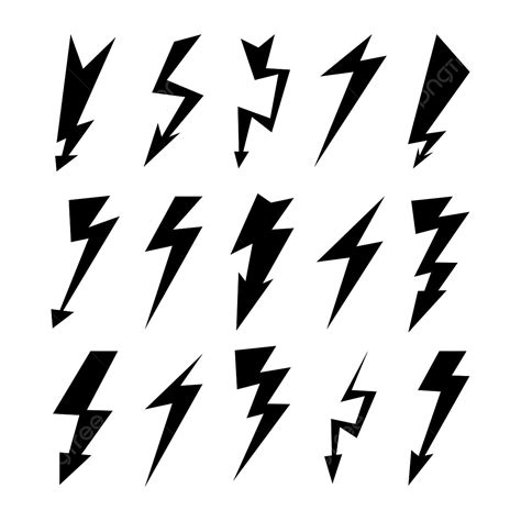 Lightning Black And White Vector