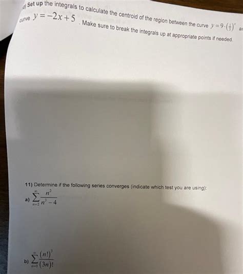 Solved Set Up The Integrals To Calculate The Centroid Of The Chegg Com