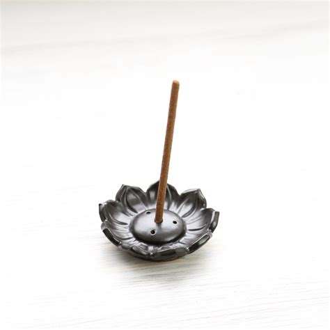 Black Lotus Incense Burner Dharmashop