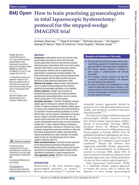 pdf open access protocol how to train practising · laparoscopic