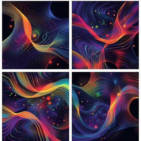 Premium Photo Colorful Reactive Reactive Light Murals With Shapes