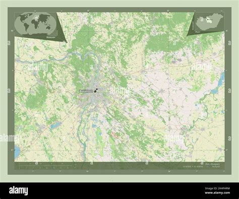 Pest County Of Hungary Open Street Map Locations And Names Of Major