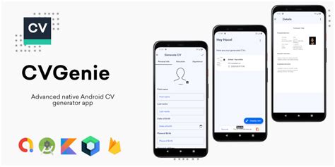 cvgenie advanced native android cv generator app by hocineelhadj