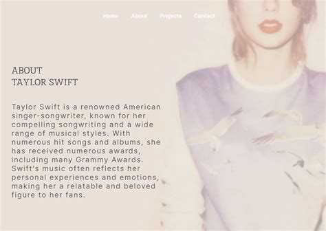 Taylor Swift Portfolio Behance