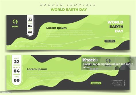 녹색 배경 디자인세계 지구일 템플릿 소셜 미디어 포스트 템플릿 디자인의 가로 크기입니다 소셜 네트워킹에 대한 스톡 벡터 아트 및 기타 이미지 소셜 네트워킹 재활용