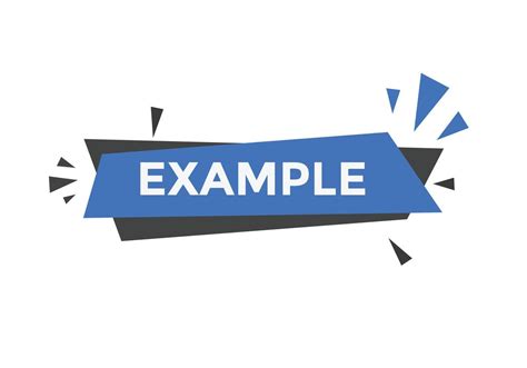 Example Button Speech Bubble Example Colorful Web Banner Vector