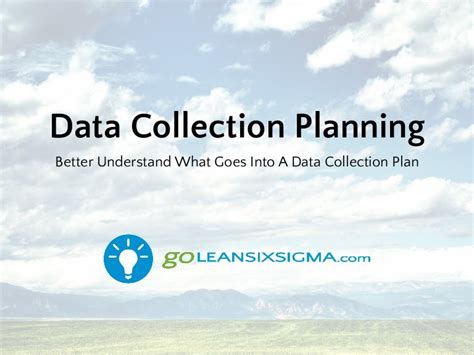 lean six sigma data collection plan
