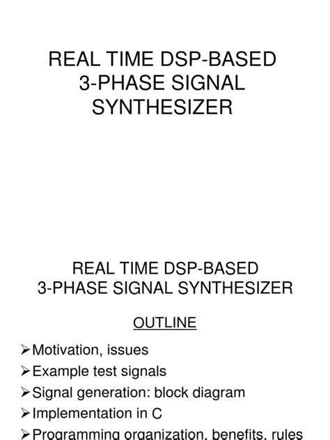 real time dsp based 3phase signal synth pdf c programming language