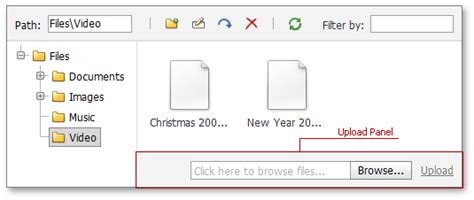 Upload Panel ASP NET MVC Extensions DevExpress Documentation