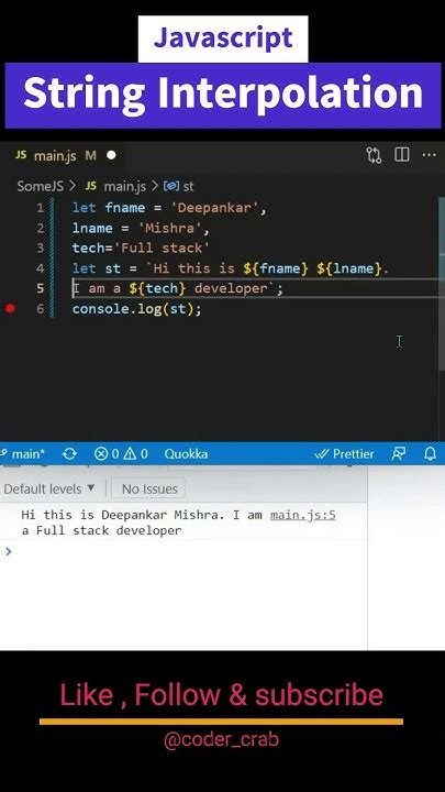 Why Should We Use String Interpolation In Javascript Shorts