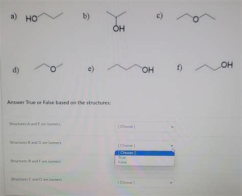 solved a b c d e f answer true or false based on the