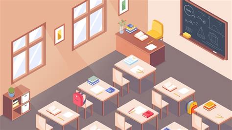 Premium Vector Isometric Classroom Concept