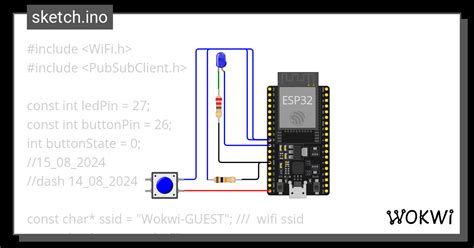 Projeto Teste Led Botão Sem Componentes Copy Wokwi Esp32 Stm32