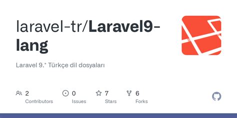 Github Laravel Trlaravel9 Lang Laravel 9 Türkçe Dil Dosyaları