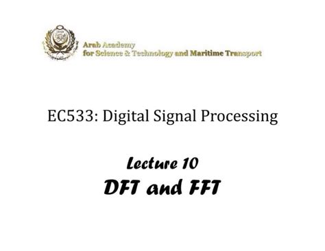 Dsp U Lec10 Dft And Fft Ppt