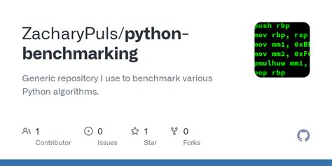 Github Zacharypulspython Benchmarking Generic Repository I Use To Benchmark Various Python