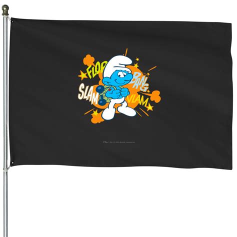 The Smurfs Tlv Hefty Smurf House Flags Sold By The Style Edit Sku