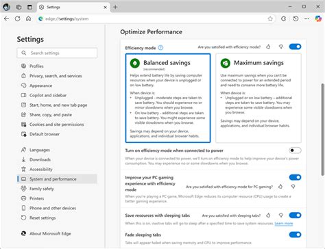 Microsoft Edge Efficiency Mode What Does It Do And How To Turn It On Or Off