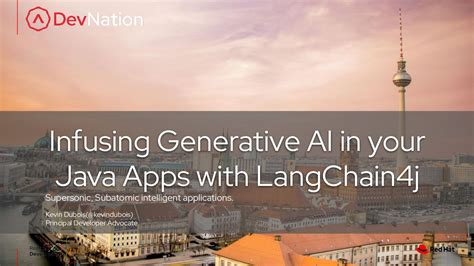 Infusing Generative Ai In Your Java Apps With Langchain4j We Are Developers World Congress