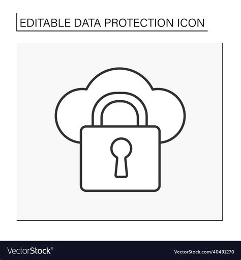 Cloud Storage Line Icon Royalty Free Vector Image