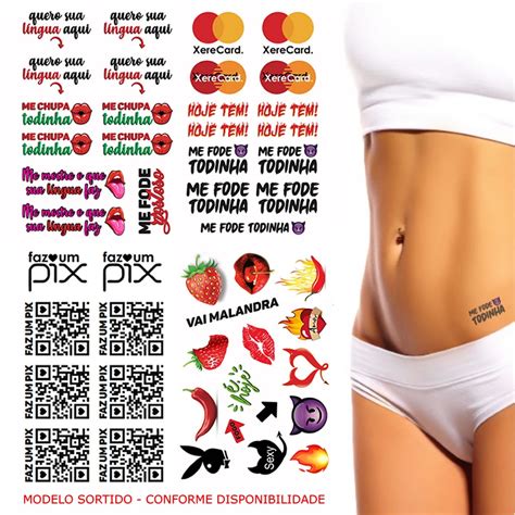 Sex Shop 57 Tatuagens Tattoos Fakes Temporárias Tatuagem Íntima