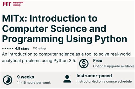Python Coding On Linkedin Mitx Introduction To Computer Science And