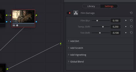 DaVinci Resolve S Lens Reflections And Film Damage FX