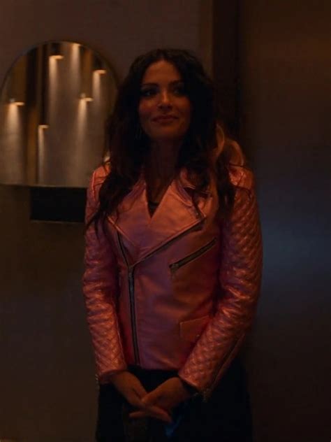 Sexlife Sarah Shahi Pink Leather Jacket Paragon Jackets