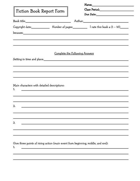 Book Report Template Usmc Printable Holiday Crafts