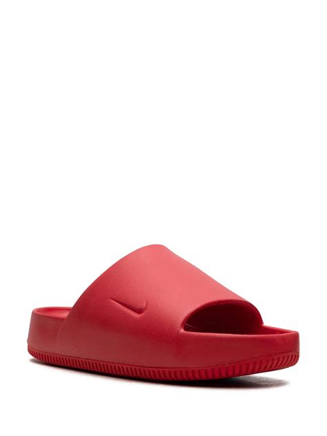 Nike Mens Calm Slide Sandals From Finish Line In University Red
