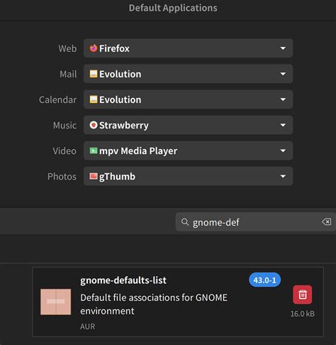why doesn t default applications have file manager desktop gnome